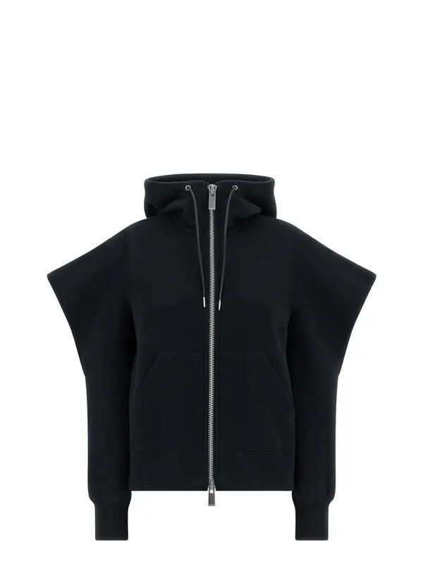 Sacai Sponge Cotton Blend Hoodie - Black
