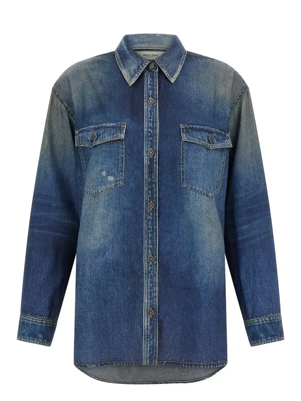 GOLDEN GOOSE Patty Shirt - Blue