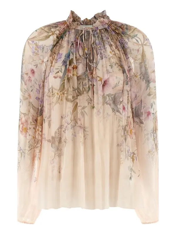 Zimmermann Billow Rebellion Blouse - Pink