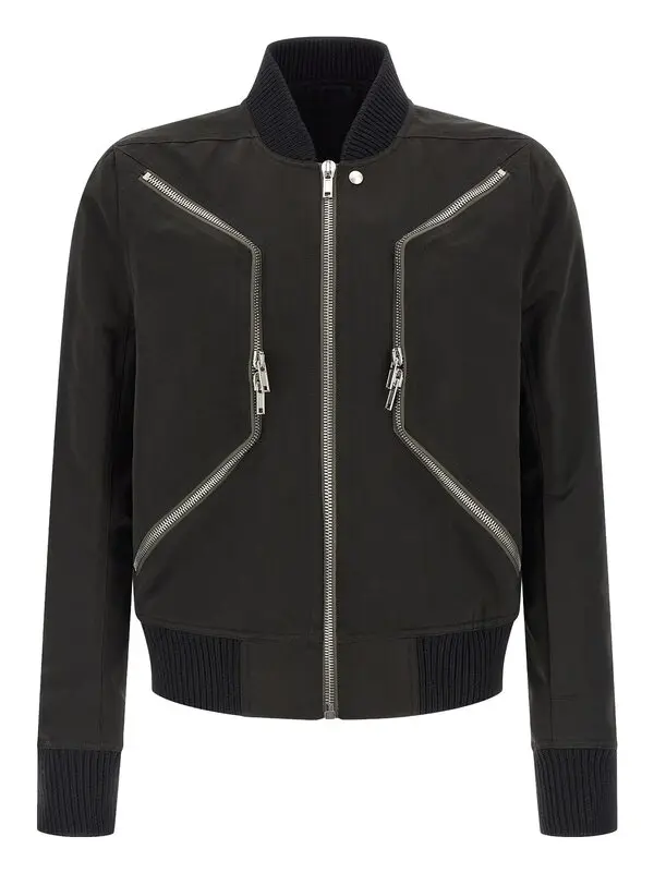 Rick Owens Heizer Flight Bomber Jacket - Black