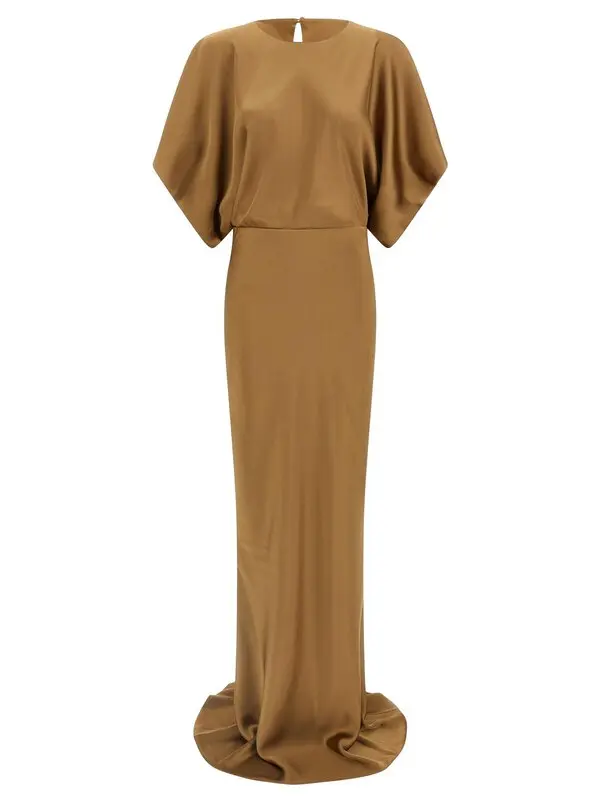 Norma Kamali Reverse Obie Maxi Dress - Beige