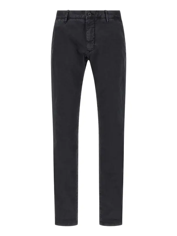Incotex Stretch Cotton Straight Leg Pants - Blue