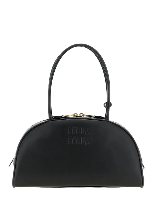 Miu Miu Beau Leather Shoulder Bag - Black