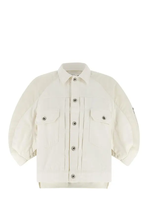 Sacai Hybrid Bomber Jacket - White