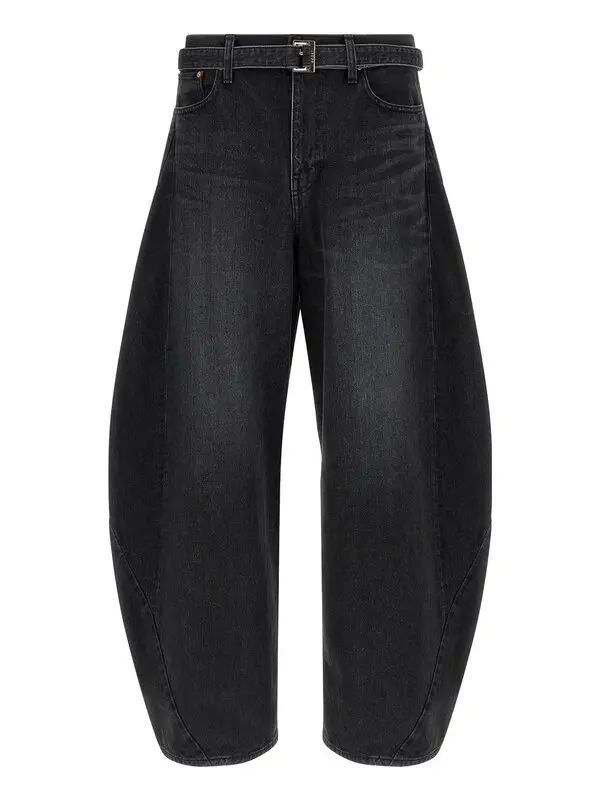 Sacai Extra Wide Leg Jeans - Black