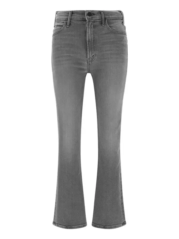 MOTHER The Hustler Ankle Fray Jeans - Gray
