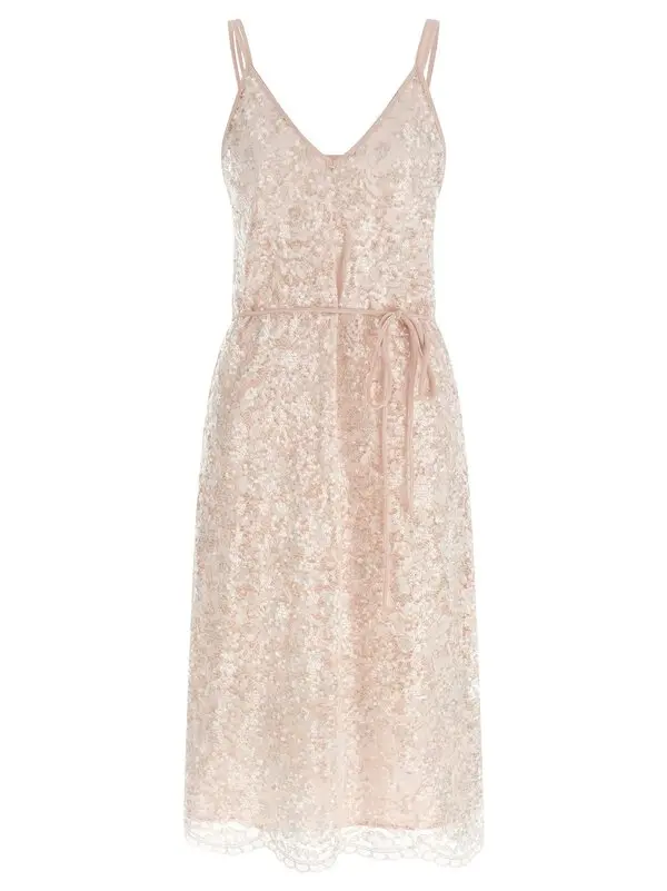 Twin-set Sequined Lace Dress - Pink