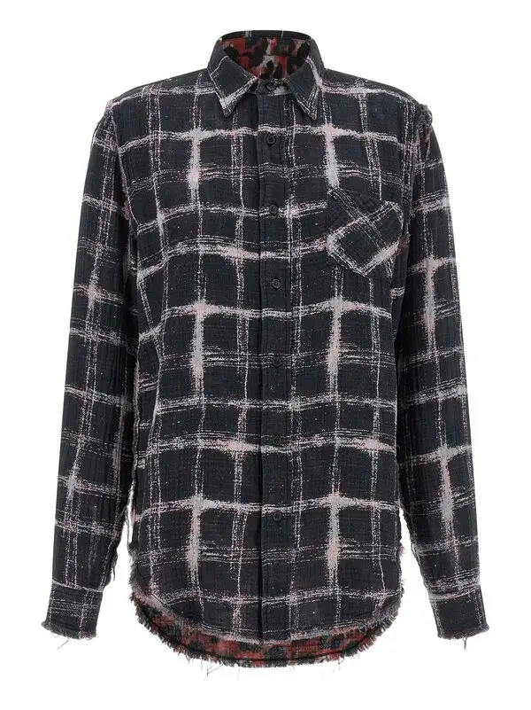 R13 Fringed Hem Reversible Shirt - Multi