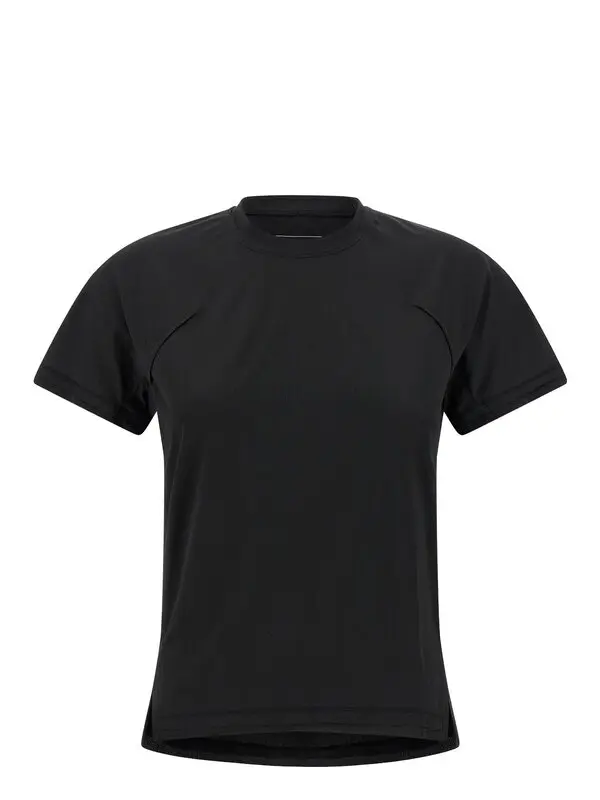 Y3 W Run Technical Fabric Short Sleeve T-shirt - Black
