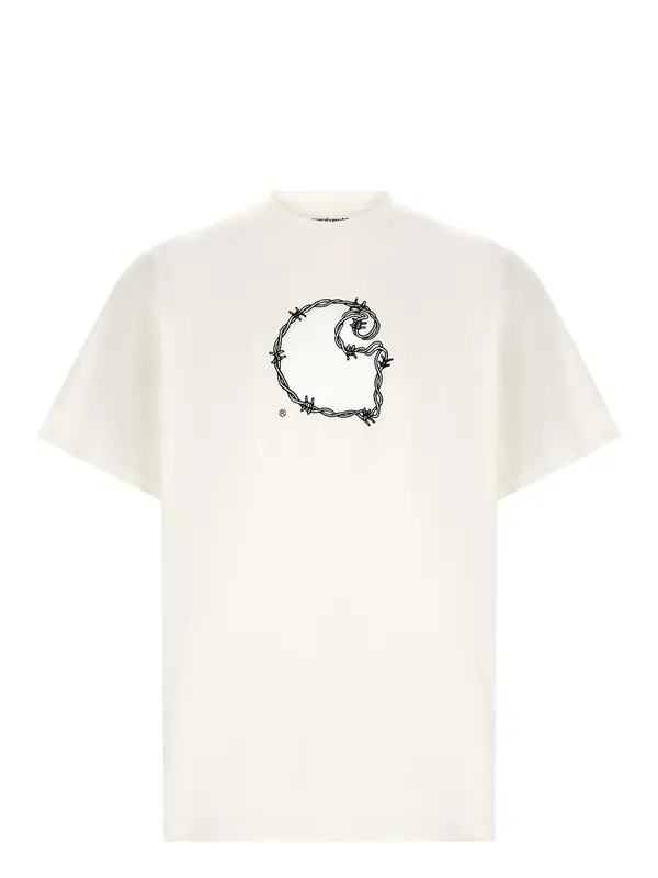 Carhartt Work In Progress Barbwire C' T-shirt - White