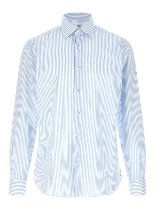 BORRIELLO NAPOLI Striped Shirt - Light Blue