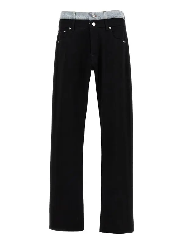VTMNTS Double Waist Denim Jeans - Black