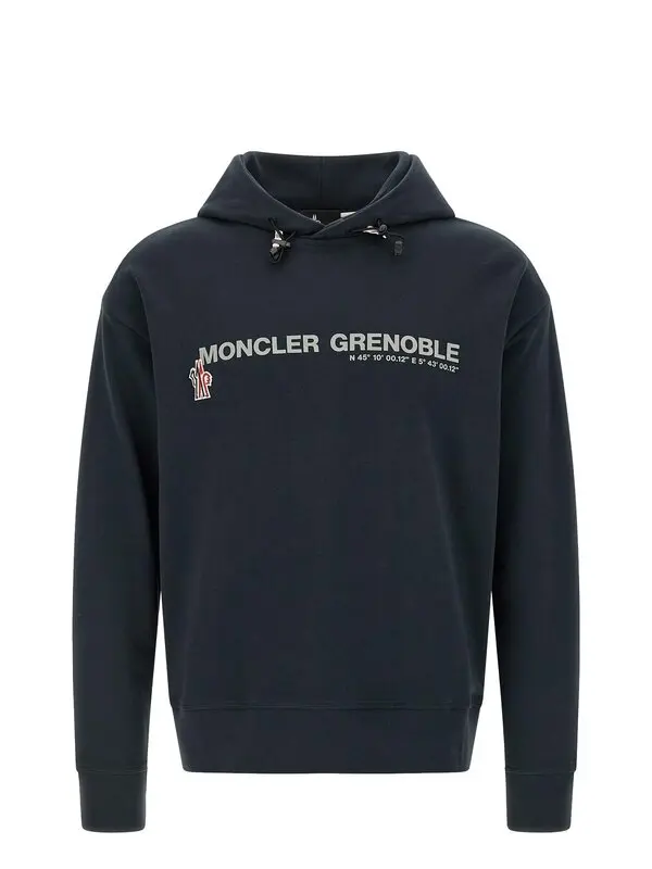 Moncler Logo Hoodie - Blue