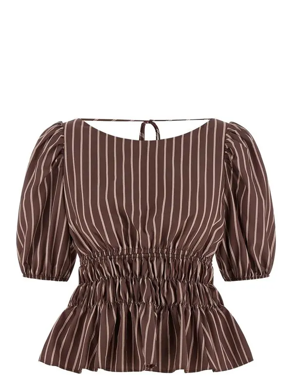 Pinko Jeanette Striped Top - Brown