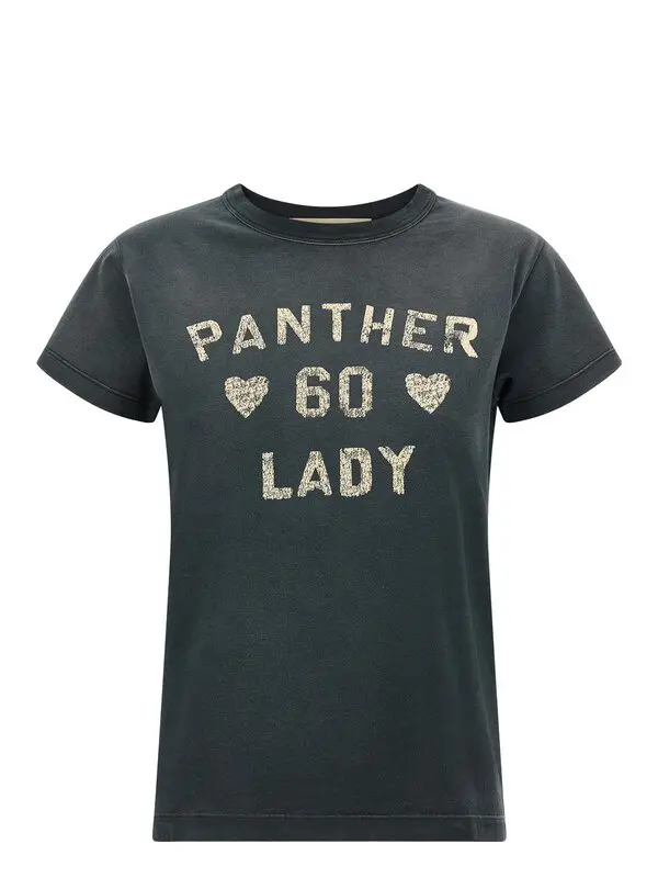 Valentino Garavani Panther Lady Cotton T-shirt - Gray