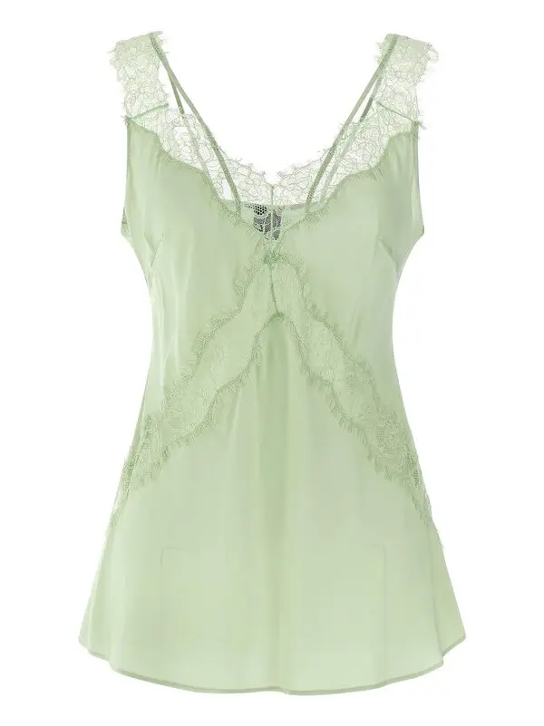 Pinko Lydia Viscose Twill Top - Green