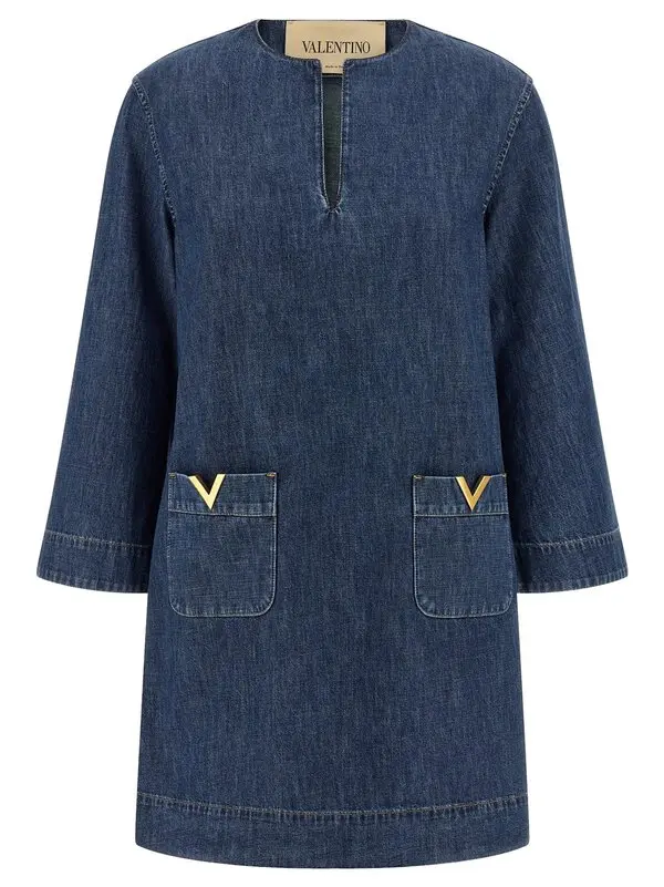 Valentino Garavani Vgold Dress - Blue