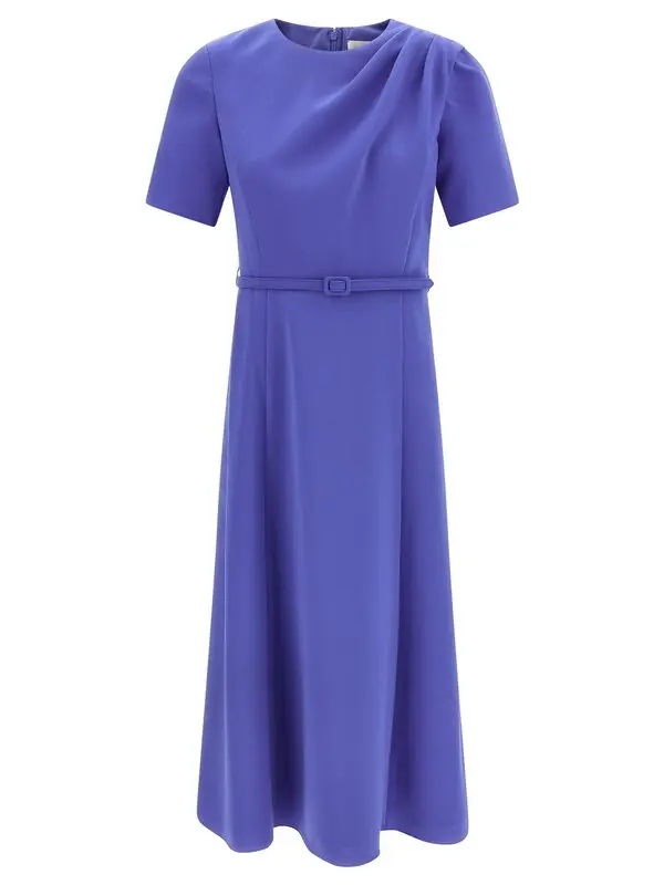Carolina Herrera Draped Midi Dress - Blue