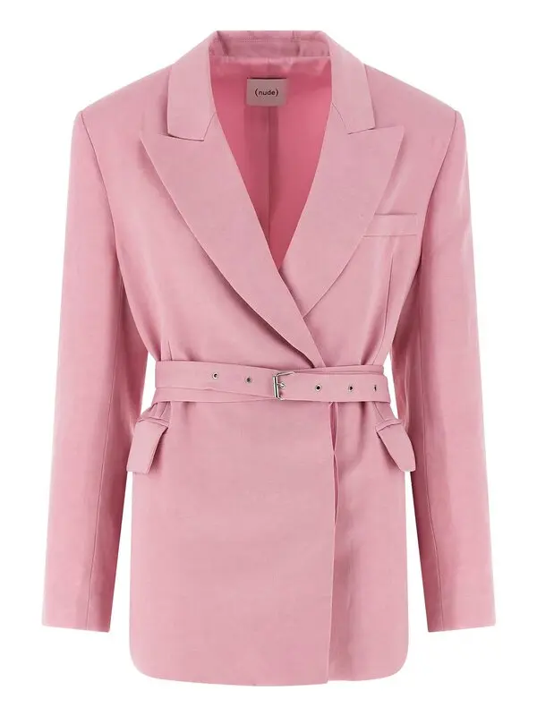 NUDE Belt Blazer - Pink