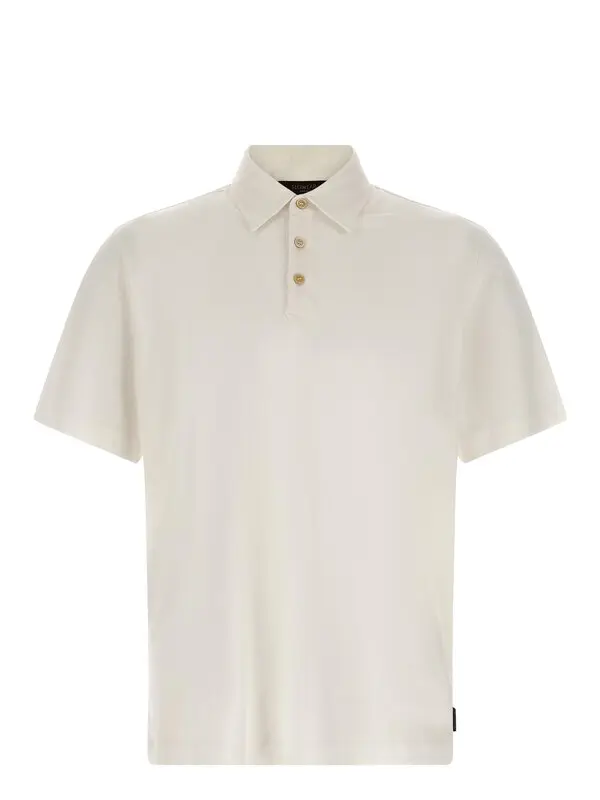ZANONE Cotton Silk Polo Shirt - White