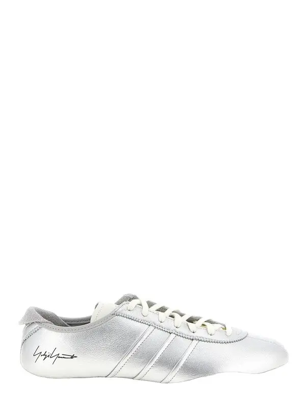 Y3 Tokyo Laminated Leather Sneakers - Silver