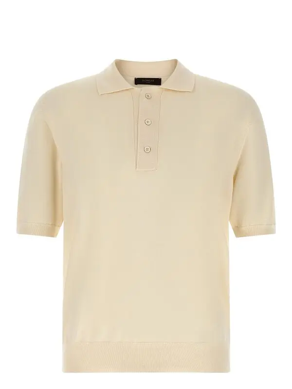 ZANONE Cotton Knit Polo Shirt - Beige