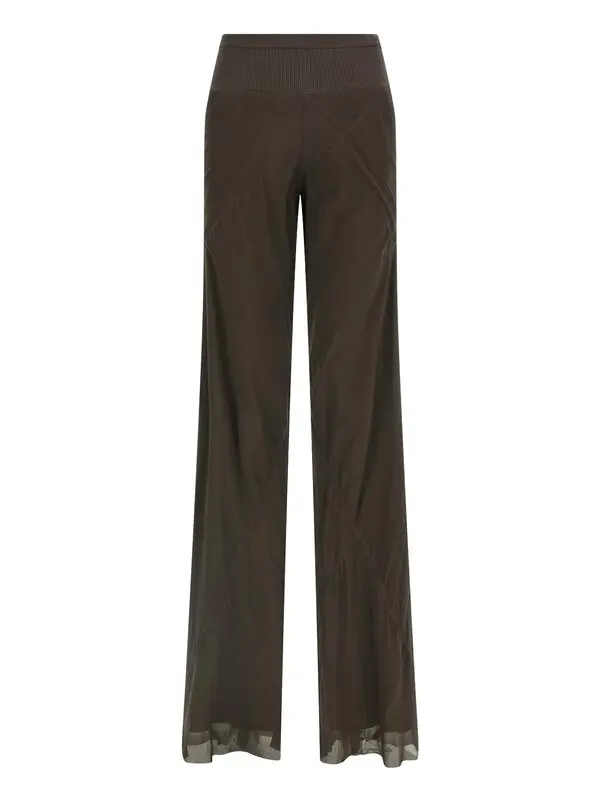 Rick Owens Bias Silk Trousers - Brown