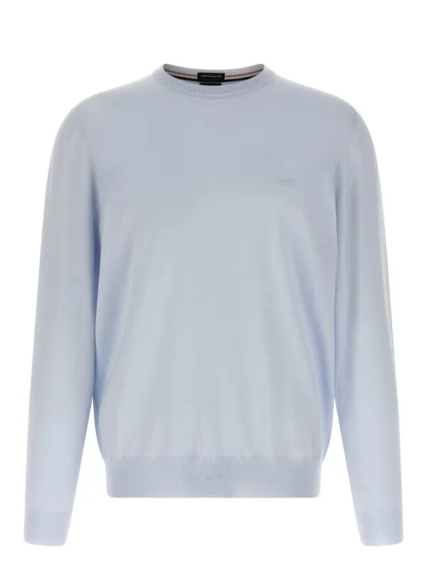 Hugo Boss Botto Virgin Wool Sweater - Light Blue
