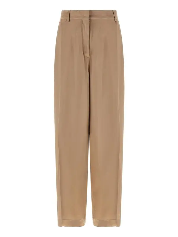Fabiana Filippi Liquid Satin Pants - Beige