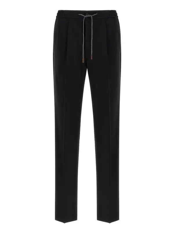 Incotex Modello 78 Wool Trousers - Black