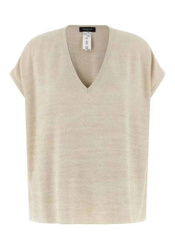 Fabiana Filippi Lamé Thread Sweater - Gold