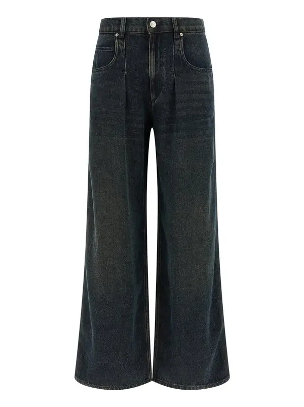 Isabel Marant Étoile Rodayna Wide Leg Jeans - Black