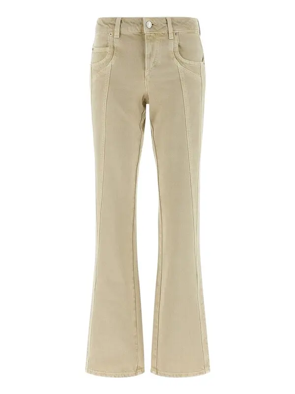 MARANT ETOILE Jaylis Straight Leg Jeans - Beige