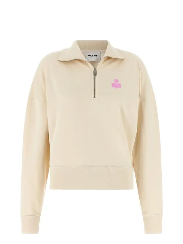 MARANT ETOILE Ross Brushed Cotton Sweatshirt - Beige