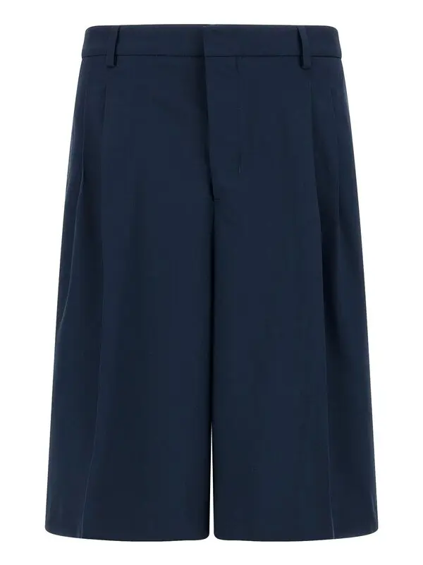 AMI Paris Fresh Wool Bermuda Shorts - Blue