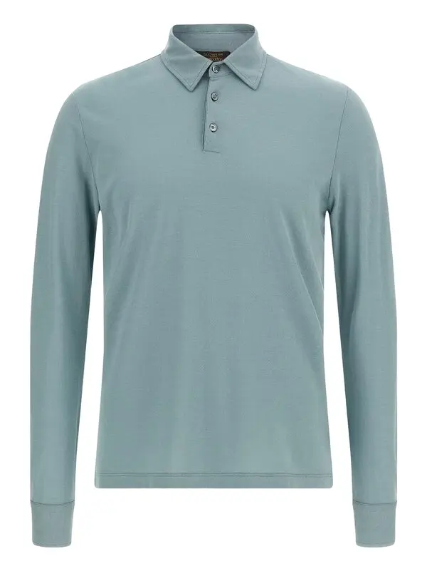 ZANONE Ice Cotton' Polo Shirt - Light Blue