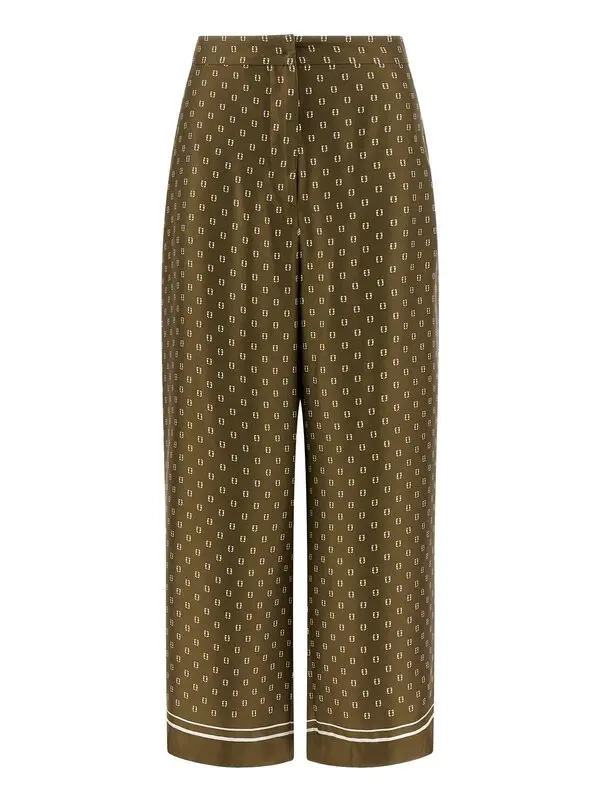 Max Mara Mstottelia Silk Twill Pants - Green