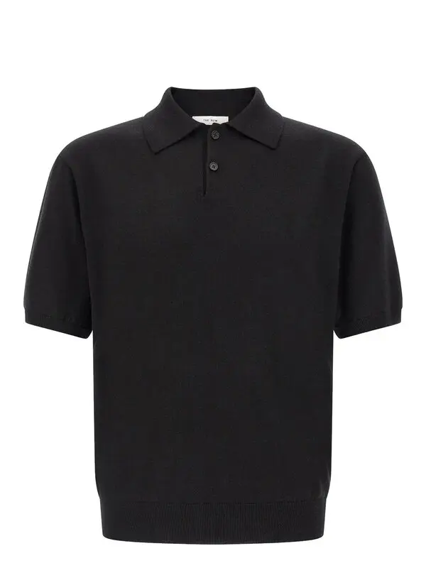 THE ROW Borges Top' Polo Shirt - Black