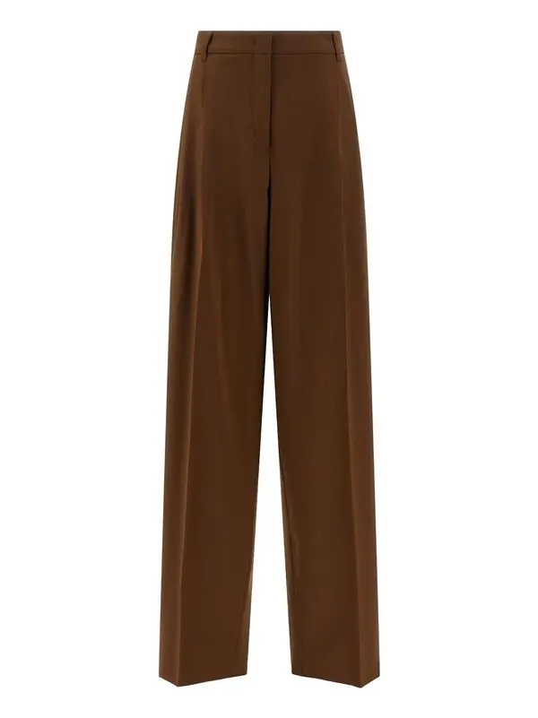 Max Mara Mstbacio Virgin Wool Trousers - Brown
