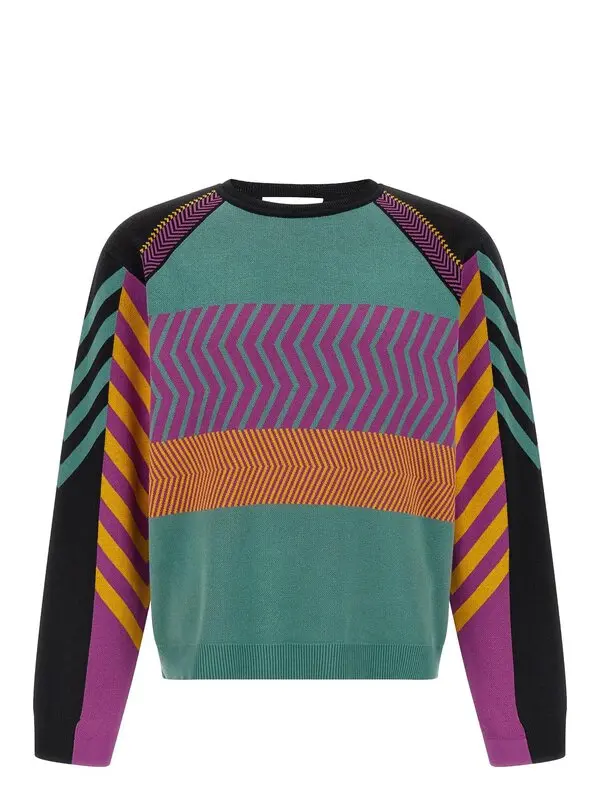 KIKO KOSTADINOV Gizi Panelled Jacquard Knit Sweater - Multi