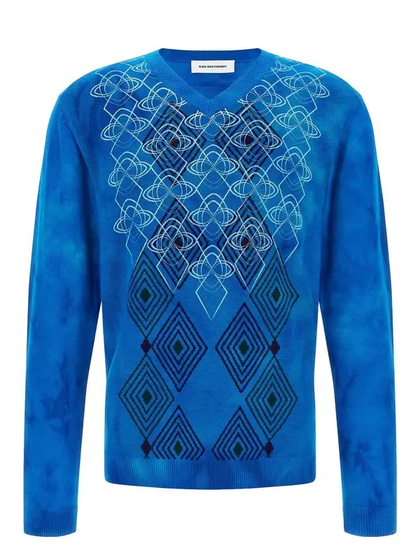 KIKO KOSTADINOV Hatha Jacquard Knit Sweater - Blue
