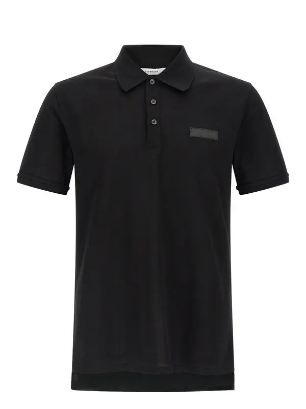 Givenchy Logo Patch Polo Shirt - Black
