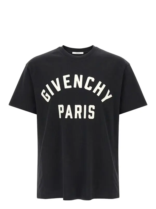 Givenchy Paris' T-shirt - White/black
