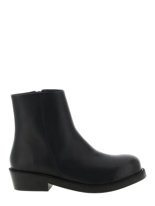 Séfr Lerato Italian Calf Leather Ankle Boots - Black