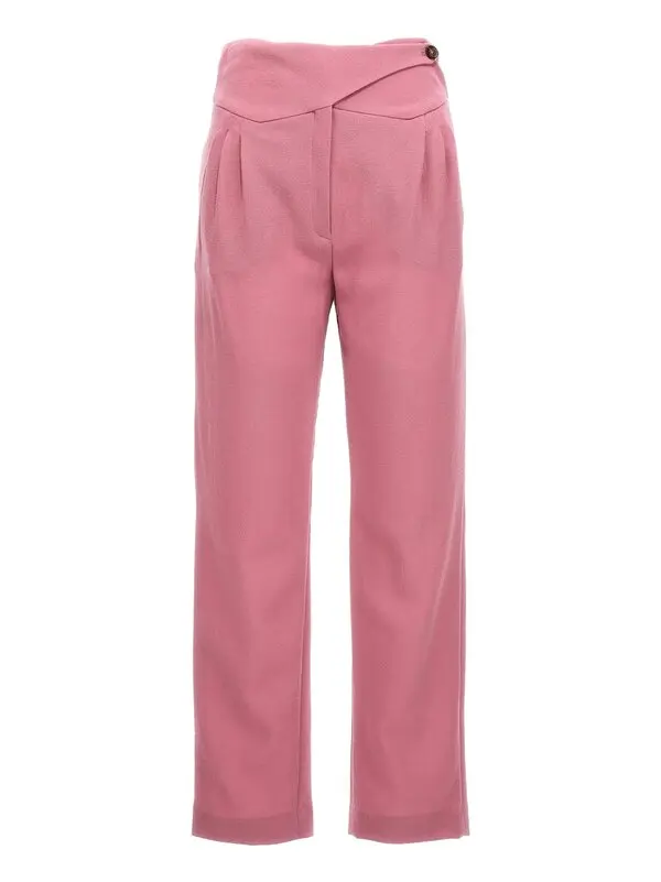 BLAZÉ MILANO Cool & Easy Wool Pants - Pink