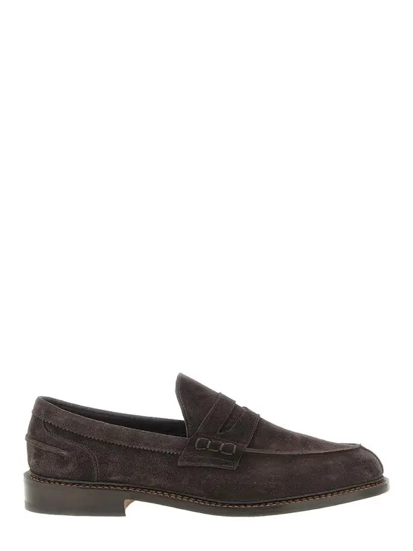 TRICKER'S Suede Beaver Adam Loafers - Brown