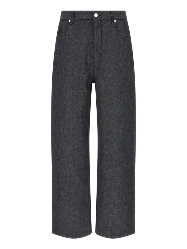 Fendi Ff Selleria Denim Jeans - Gray