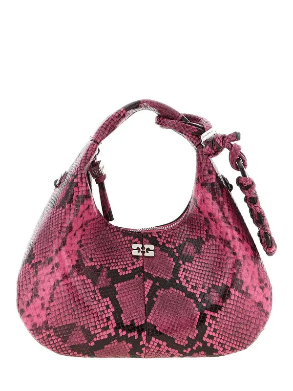 GANNI Mini Hobo Handbag - Fuchsia