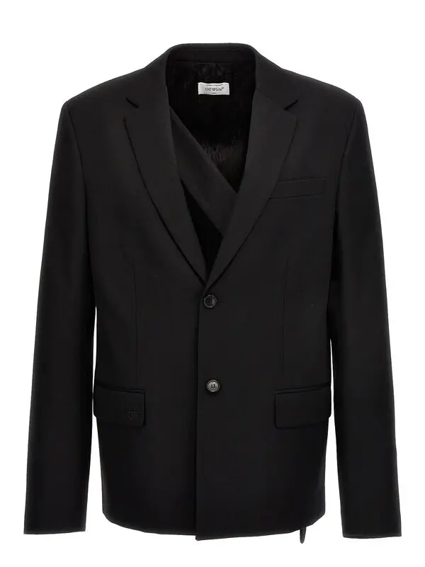 Off-White Ow Embroidery' Blazer - Black
