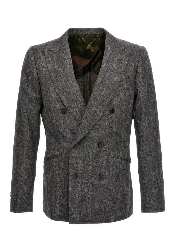 MAURIZIO MIRI Double-breasted Blazer - Gray